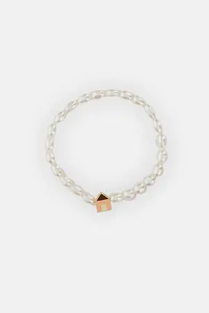 ALIITA Casita Bold Pearl Enamel Bracelet - Bianco