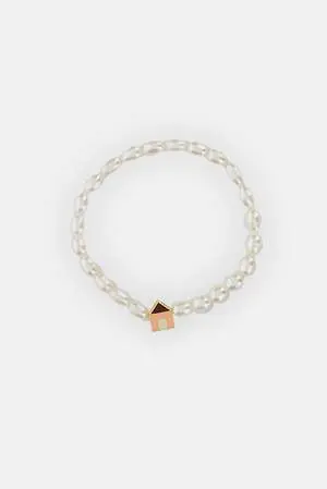 ALIITA Casita Bold Pearl Enamel Bracelet - Bianco
