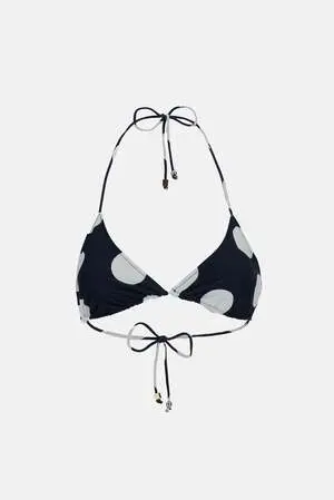 Jacquemus Polka Dot Bikini Top - Blue
