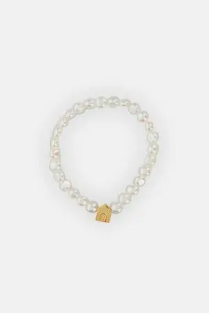 ALIITA Casita Bold Pearl Flat Bracelet - Bianco