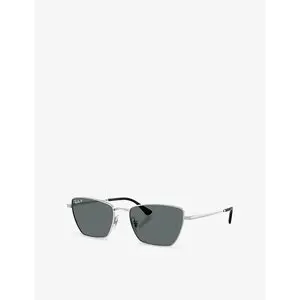 Ray-ban Irregular Frame Metal Sunglasses - Silver