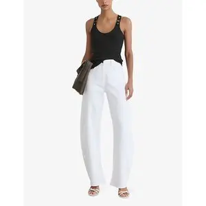 REISS Slim-fit Stretch-cotton Vest Top With Hardware Detail
