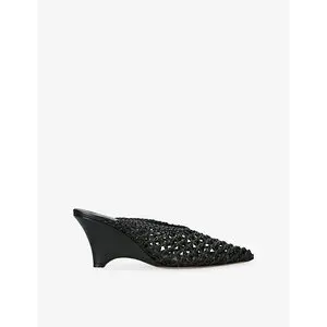 Le Monde Beryl Victoria Leather Mules - Black