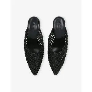Le Monde Beryl Victoria Leather Mules - Black