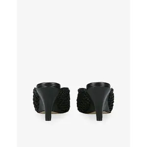 Le Monde Beryl Victoria Leather Mules - Black