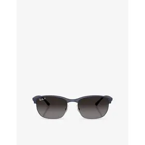 Ray-ban Rb4469 Square-frame Polarized Sunglasses - Blue