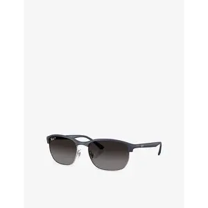 Ray-ban Rb4469 Square-frame Polarized Sunglasses - Blue