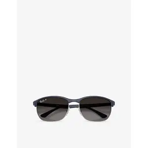Ray-ban Rb4469 Square-frame Polarized Sunglasses - Blue