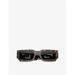 Versace Ve4506u Tortoiseshell Rectangle Acetate Sunglasses - Brown