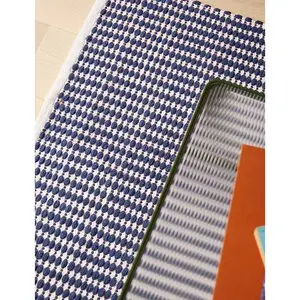 THE CONRAN SHOP Juniper Cotton And Wool Rug 170cm X 240cm - Blue