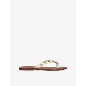 Valentino Garavani Rockstud Leather Sandals - White/oth