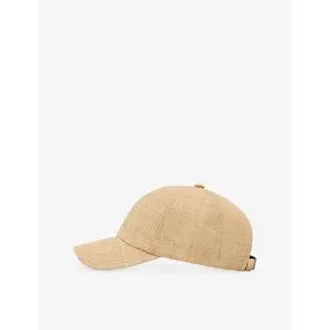REISS Raffia Baseball Cap