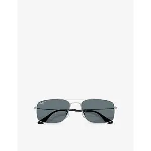 Ray-ban Square Frame Metal Sunglasses - Silver