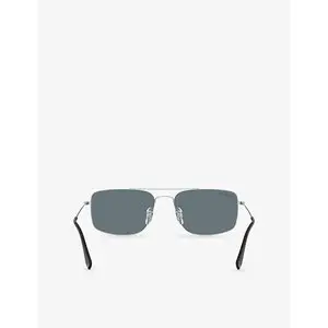 Ray-ban Square Frame Metal Sunglasses - Silver