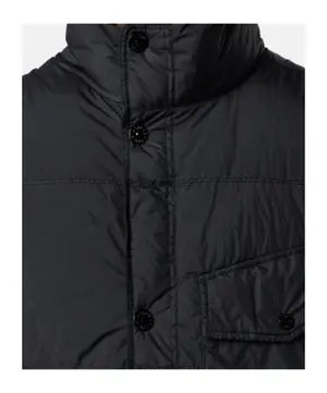 Stone Island Logo Patch High Neck Gilet - Black