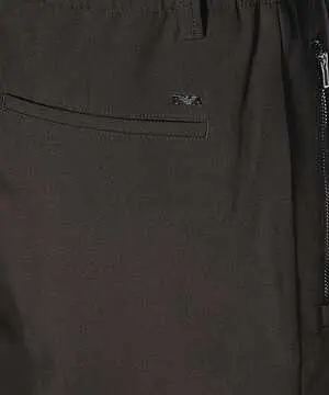 Emporio Armani Elasticated-waist Tapered Trousers With Zipped Pockets