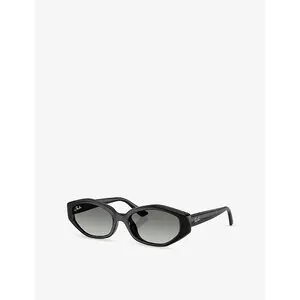 Ray-ban Rb4473d Irregular-frame Acetate Sunglasses - Black