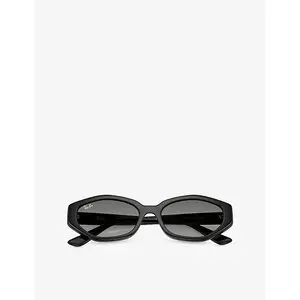 Ray-ban Rb4473d Irregular-frame Acetate Sunglasses - Black