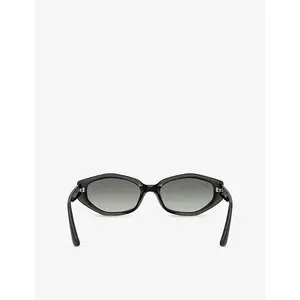 Ray-ban Rb4473d Irregular-frame Acetate Sunglasses - Black