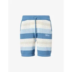 BELIER Bélier Crochet-knit Striped Shorts
