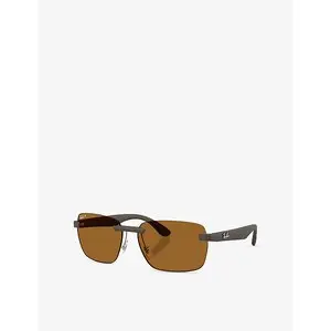 Ray-ban Rb4470ch Irregular Frame Sunglasses - Brown