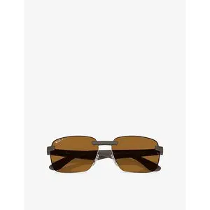 Ray-ban Rb4470ch Irregular Frame Sunglasses - Brown