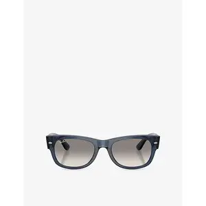 Ray-ban Mega Wayfarer Ii Square-frame Acetate Sunglasses - Blue