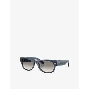 Ray-ban Mega Wayfarer Ii Square-frame Acetate Sunglasses - Blue