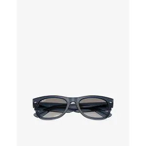 Ray-ban Mega Wayfarer Ii Square-frame Acetate Sunglasses - Blue