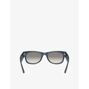 Ray-ban Mega Wayfarer Ii Square-frame Acetate Sunglasses - Blue