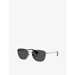 Burberry Square-frame Metal Sunglasses - Grey