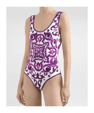 Dolce & Gabbana Majolica Print One-piece Swimsuit