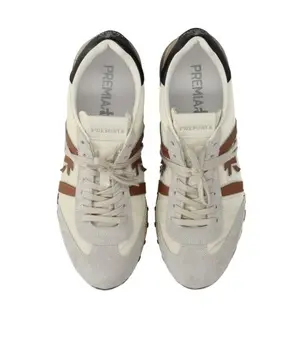 Premiata Lucy 8189 Suede And Fabric Sneakers With Logo Detailing