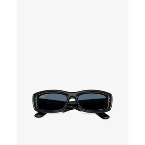 Ray-ban Rectangle-frame Acetate Sunglasses - Black