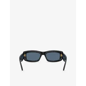 Ray-ban Rectangle-frame Acetate Sunglasses - Black