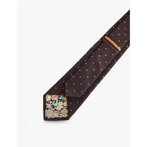 Paul Smith Spot-print Silk And Wool-blend Tie