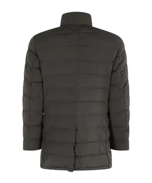 MOORER Long-sleeved Stand-collar Cotton Coat
