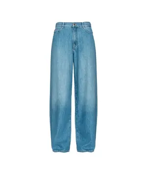 Pinko Medium-light Denim Palazzo Jeans