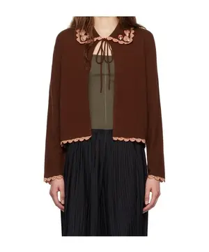 BODE Rookie Long-sleeved Wool Knit Cardigan - No