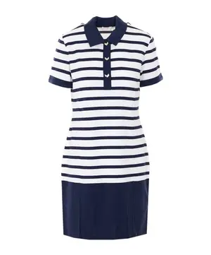 Liu Jo Striped Collared Button-front Dress - No