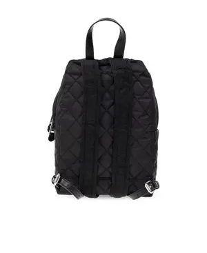 Moschino Quilted Logo Embellished Backpack