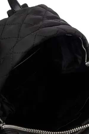Moschino Quilted Logo Embellished Backpack
