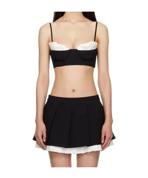 SHUSHU/TONG Balconette-style Cropped Top