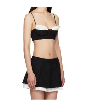 SHUSHU/TONG Balconette-style Cropped Top