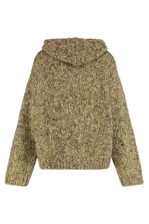 Miu Miu Zip-up Knitted Hoodie
