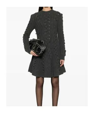 Alexander McQueen Cable Knit Mini Dress