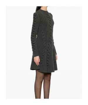 Alexander McQueen Cable Knit Mini Dress