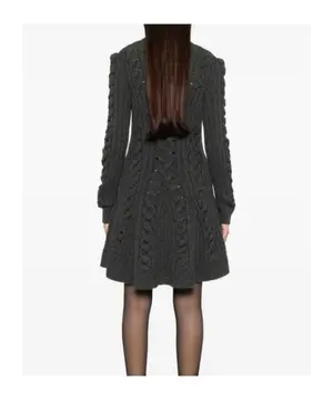 Alexander McQueen Cable Knit Mini Dress