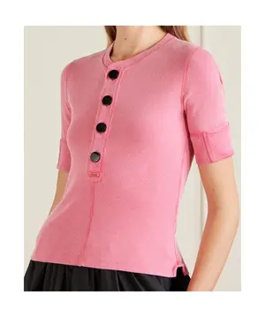Chloé Short-sleeved Henley Shirt - No