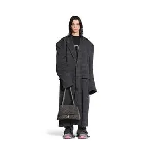 Balenciaga Crush Medium Quilted Shoulder Bag - Black
